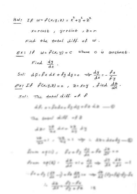 Solution Total Differential Higher Order Partial Derivatives Laplace
