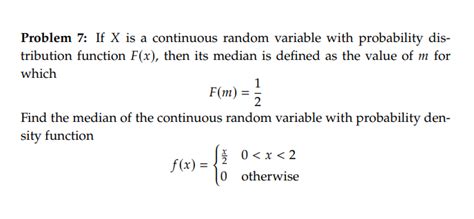 Solved Problem If X Is A Continuous Random Variable With Chegg