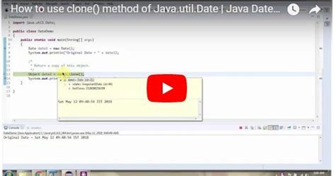 Java Ee How To Use Clone Method Of Javautildate Java Date And Time