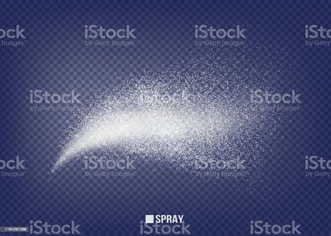 공기가 좋은 물 스프레이 안개 검은 색 투명 배경에 격리 된 분무기 안개 공기 가 있는 스프레이 물 안개 깨끗 한 그림입니다 디자인 광고 브로셔 및 나머지를 위한 벡터