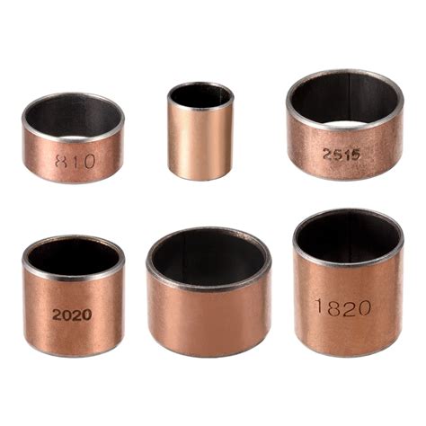 Uxcell 자기 윤활 복합 슬리브 베어링 부싱 1 10 개 18mm 20mm 22mm 25mm I D 오일리스를 감싸는 부드러운 막대 액세서리 샤프트