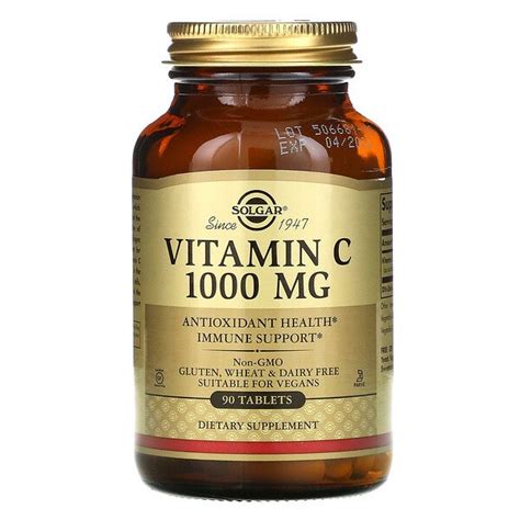 Solgar, Vitamin C, 1,000 mg, 90 Tablets Singapore