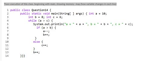 Solved Trace Execution Of This Class Beginning With Main Chegg