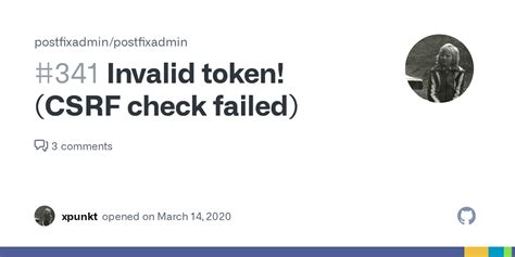 Invalid Token Csrf Check Failed · Issue 341 · Postfixadminpostfixadmin · Github