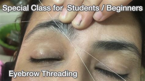 thick to thin eyebrow threading eyebrow threading tutorial step by