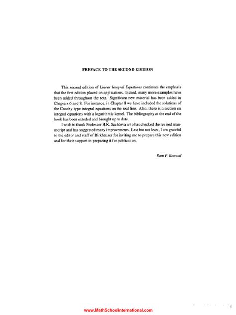 Linear Integral Equations Ram Kanwal Pdf