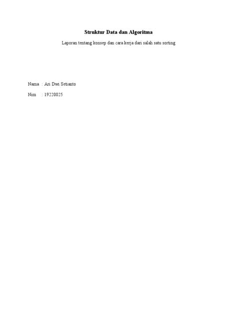 Struktur Data Dan Algoritma Ari Dwi Setianto Pdf