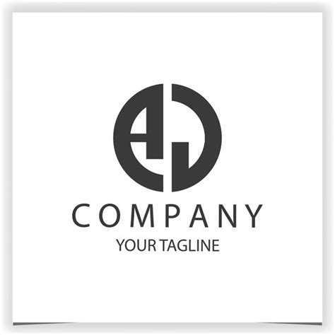 Premium Vector Aj Logo Monogram Simple And Modern Circle Black Colour Design Template Premium