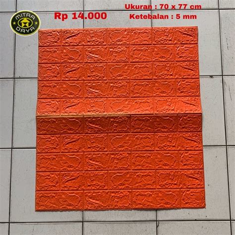 Jual Stiker 3d Foam Motif Bata Tebal 5mm Shopee Indonesia
