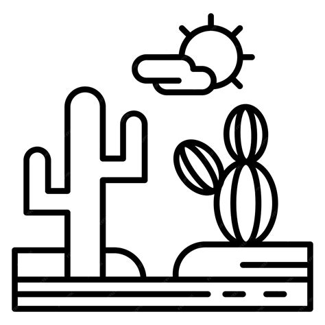 Premium Vector Desert Landscape Vector Illustration Style