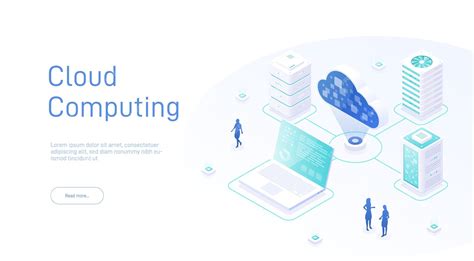 Premium Vector Cloud Computing Isometric Cloud Database Big Data Flow Processing Concept Cloud