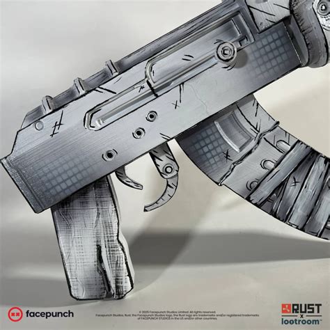 rust assault rifle ak comics skin lifesize cosplay gamer t