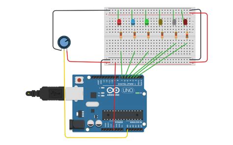 Circuit Design Running Led Switchcase Tinkercad