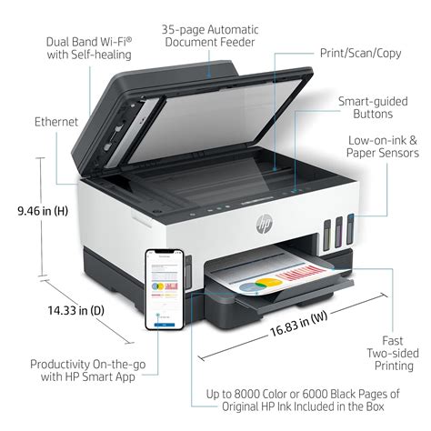 Hp Smart Tank Wi Fi All In One Printer Duplexer With Adf And Smart Guided Button Hp Store