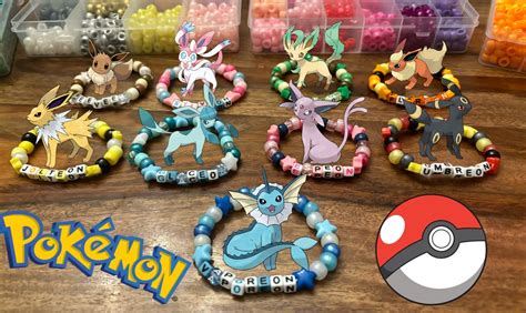 Pokémon Eevee Evolutions Fanmade Kandi Bracelets Etsy