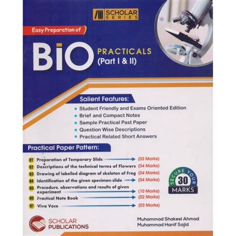 Scholar Series Easy Preparation Of Bio Practicals Part I And Ii By