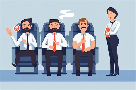 Two Men Sitting Inside An Airplane Premium Ai Generated Vector