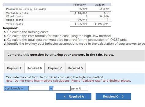 Solved A Calculate The Missing Costs B Calculate The Cost Chegg Com