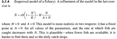 Solved Improved Model Of A Fishery A Refinement Of The Chegg
