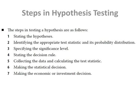 hypothesis testing