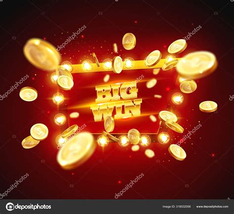 빅 윈 이라는 단어는 동전 폭발 배경에 밝은 프레임으로 둘러싸여 있습니다 도박 카지노 포커 슬롯 룰렛 또는 뼈에 대한 새로운 행운의 현수막의 가장 훌륭 한 디자인