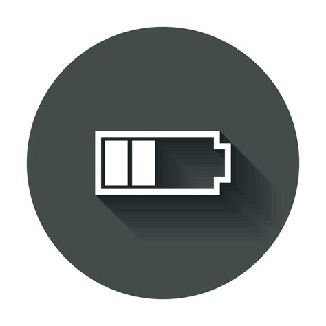 Battery Charge Level Indicator Vector Illustration With Long Shadow