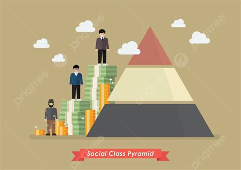 Social Class Pyramid Different Middle Man Vector Different Middle