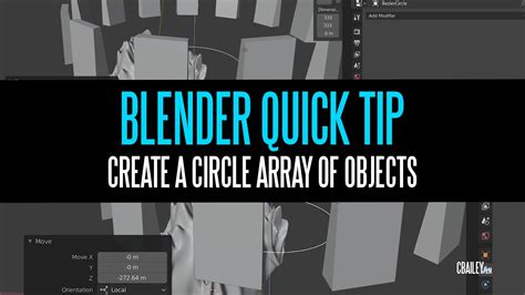 Quick Blender Tip Create A Circle Array Of Objects Youtube
