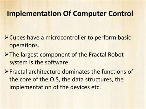 Fractal Robotsppt Robotics Technology And Computing