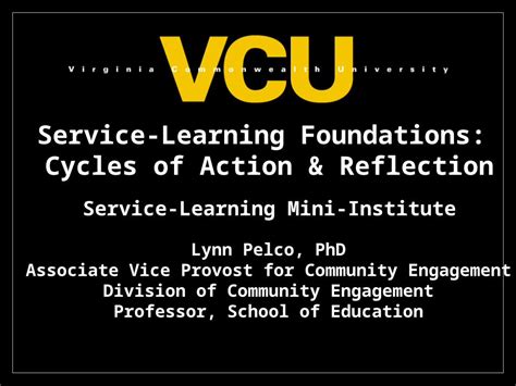 Pptx Service Learning Foundations Cycles Of Action And Reflection