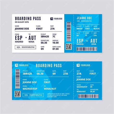 Premium Vector Flat Design Boarding Pass Template