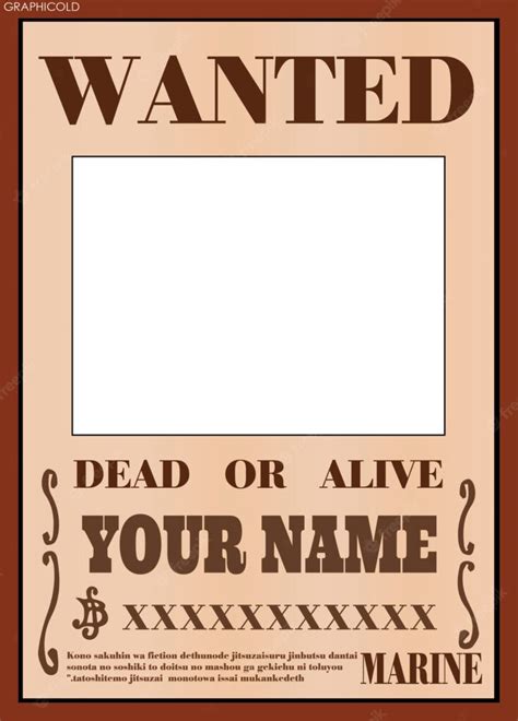 One Piece Wanted Poster Template Archives Graphicold