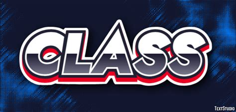 Class Text Effect And Logo Design Word