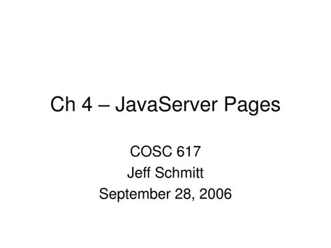 ppt ch 4 javaserver pages powerpoint presentation free download