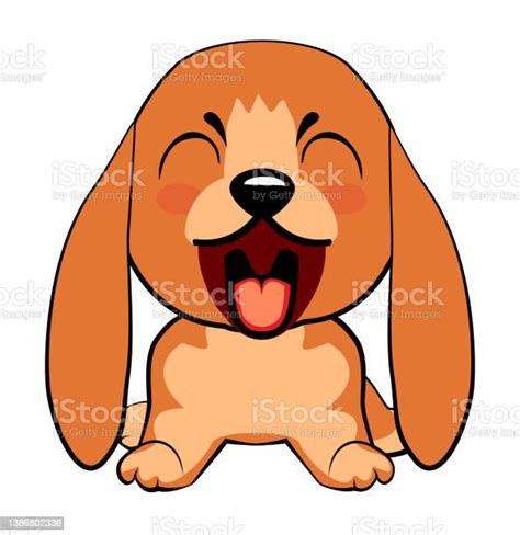 입을 벌리고 귀여운 재미 테리어 벡터 일러스트와 강아지 캐릭터 개에 대한 스톡 벡터 아트 및 기타 이미지 개 스파 온천 갈색 Istock