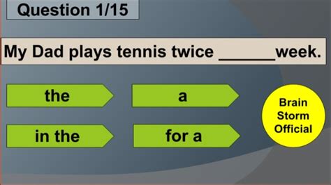 English Grammar Quiz [Elementary Level ] Part 2 - YouTube