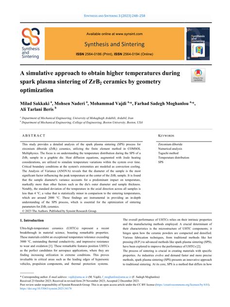 Pdf A Simulative Approach To Obtain Higher Temperatures During Spark