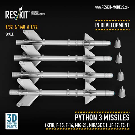 Blog Python 3 Air To Air Missiles For Your Scale Aircraft Models Reskit Model Acessories