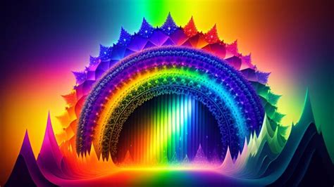 Premium Ai Image A Rainbow With The Word Rainbow On It