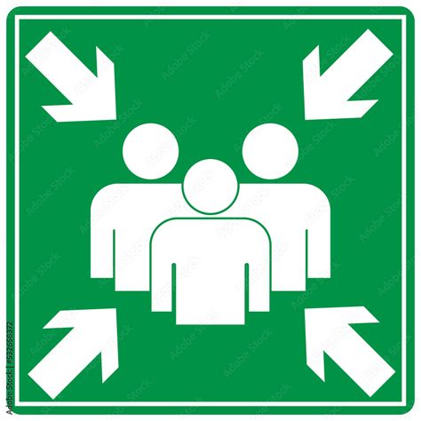 Fire Assembly Point Vector Signage Illustration Designvector Eps10 Stock Vector Adobe Stock