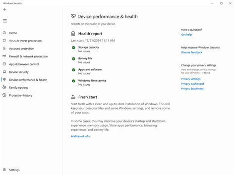 Device Performance And Health In The Windows Security App Microsoft