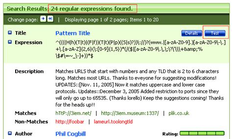 介紹好網站：regular Expression Library The Will Will Web