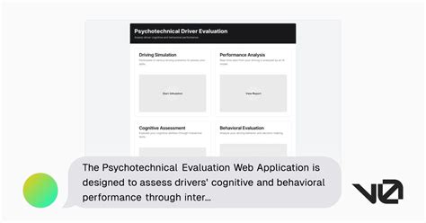 the psychotechnical evaluation web application is designed to assess