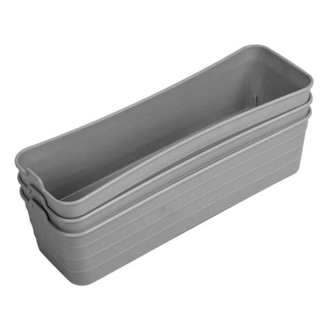 3 Pack Storage Sort Bin Grey At Home