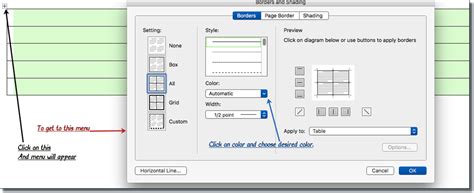 Change The Color Of The Borders Of A Table Without Changing Their Microsoft Community