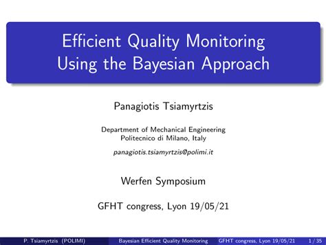 Pdf Efficient Quality Monitoring Using The Bayesian Approach