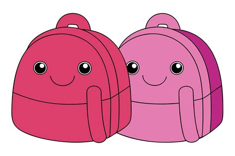 Back To School Elements Cartoon Clipart And Line Art Designs
