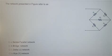 Solved The Network Presented In Figure Refer To As A