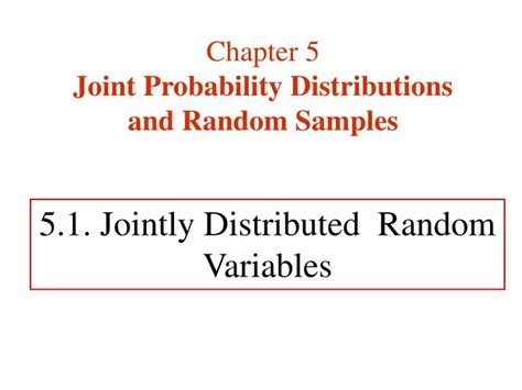 ppt 5 1 jointly distributed random variables powerpoint presentation