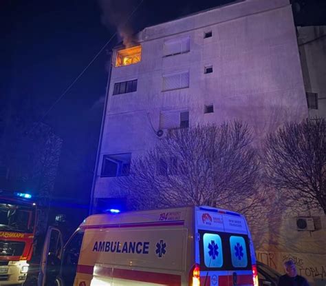 Пожар во Кисела Вода Повредени станари пожарникар и полицаец Рацин мк